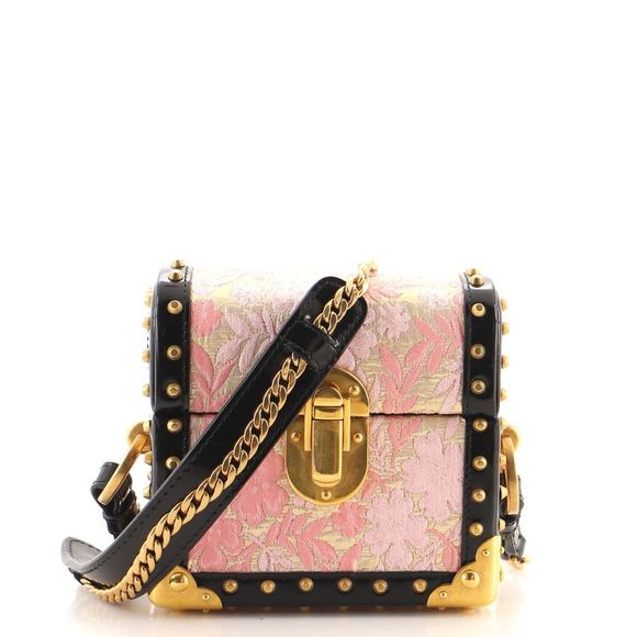 Prada | Bags | Prada Treasure Trunk Crossbody Bag Floral Jacquard Mini ...